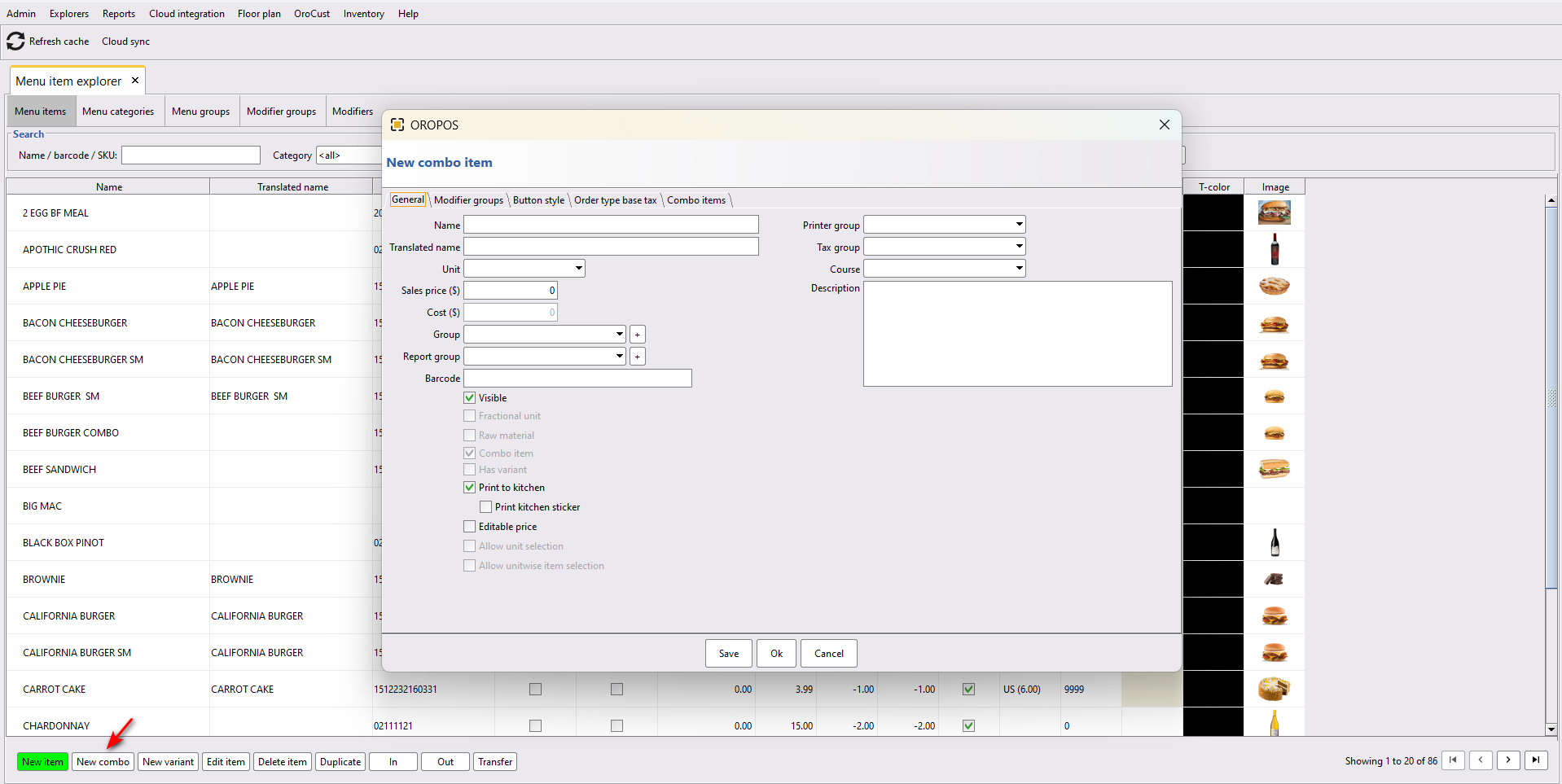 Combo Items - Knowledge Base